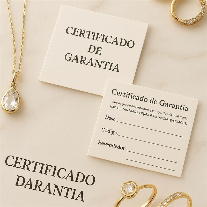 Mais Bela Semijoias - KIT 20 UNIDADES CERTIFICADO DE GARANTIA